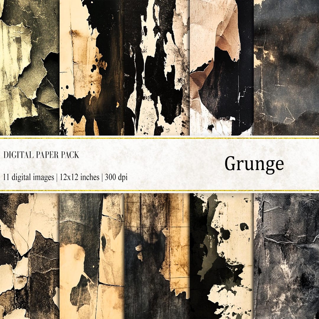 Grunge Digital Paper Pack: Distressed Textures (digital Download) - Etsy