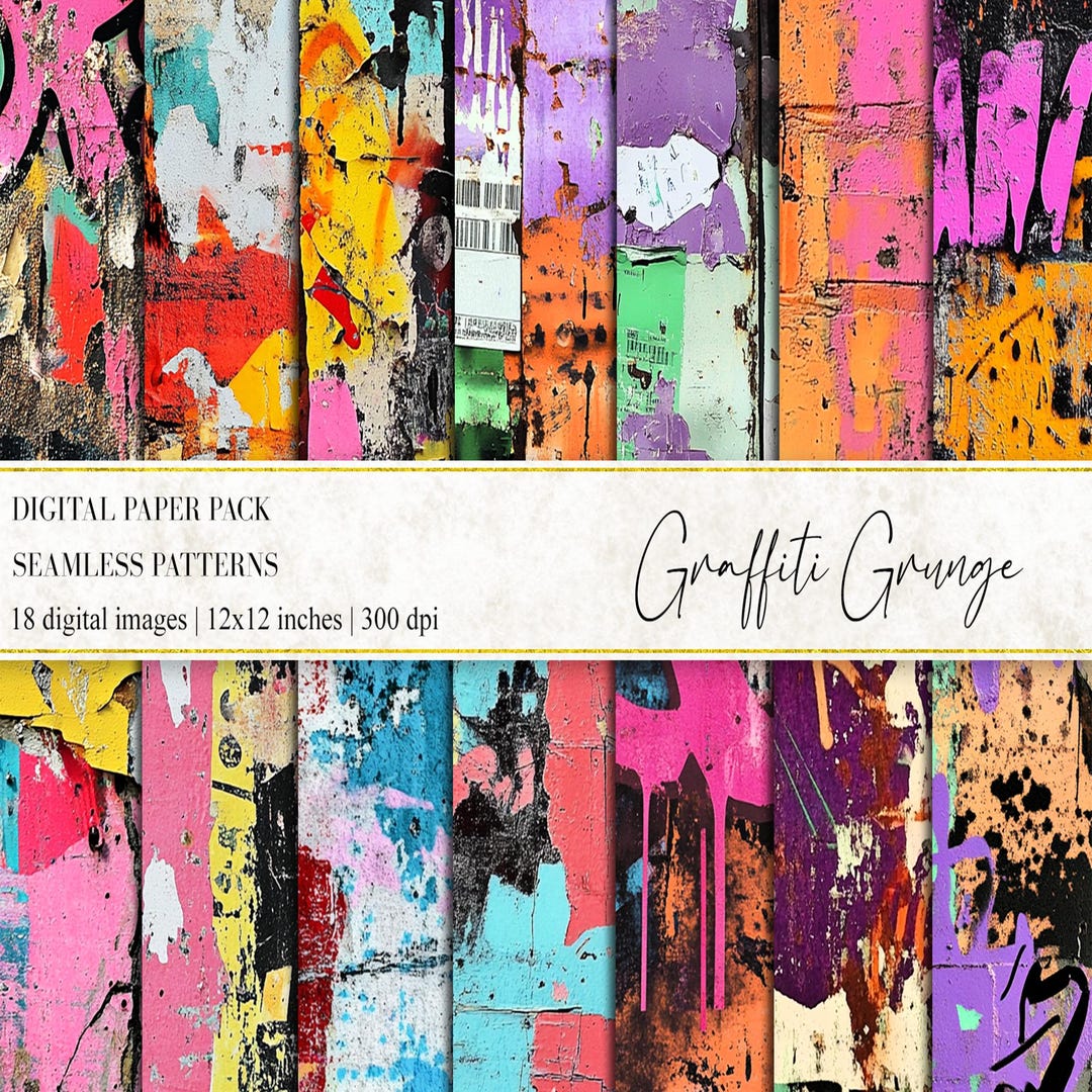 Graffiti Grunge Digital Papers, Graffiti Digital Papers, Graffiti ...
