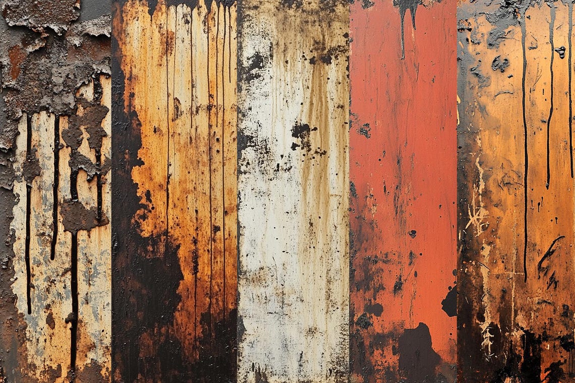 Rusty Metal Texture Digital Papers: Distressed Grunge Background (PNG ...