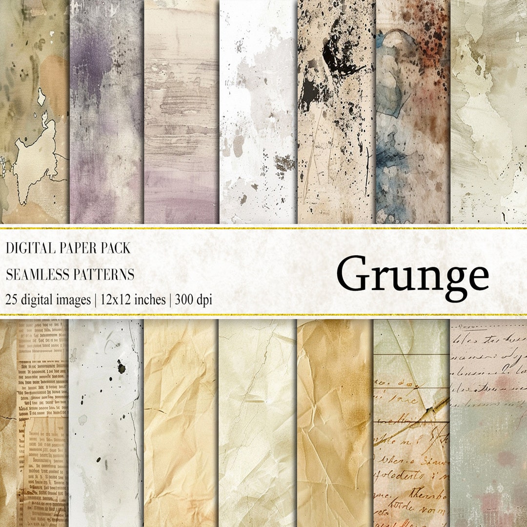 Distressed Grunge Digital Papers, Seamless Pattern Grunge Distress ...