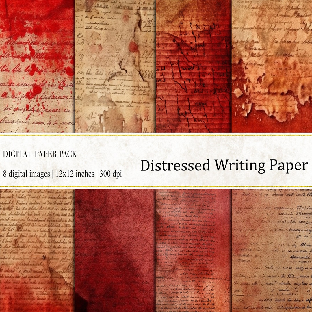 Distressed Grunge Digital Papers, Red Distressed Grunge Background ...