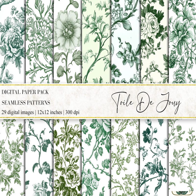 Green Toile Tree - Etsy