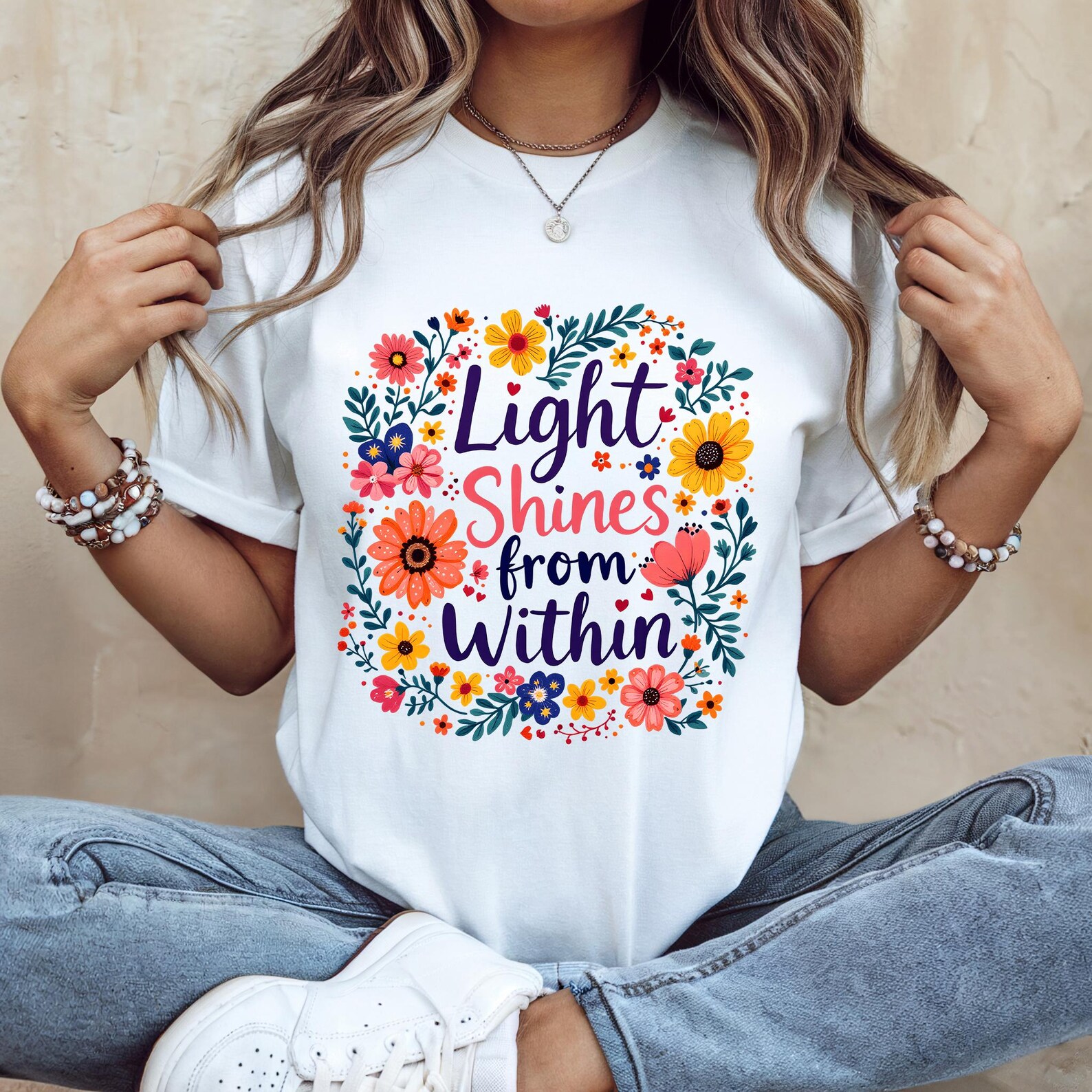 Boho Flowers PNG, Light Shines Within Clipart (digital Download) - Etsy