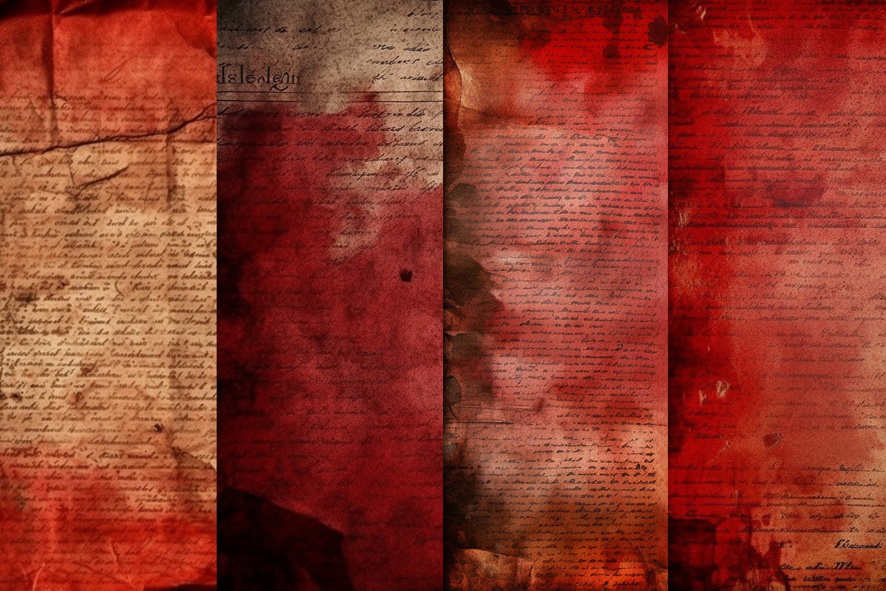 Distressed Grunge Digital Papers, Red Distressed Grunge Background ...