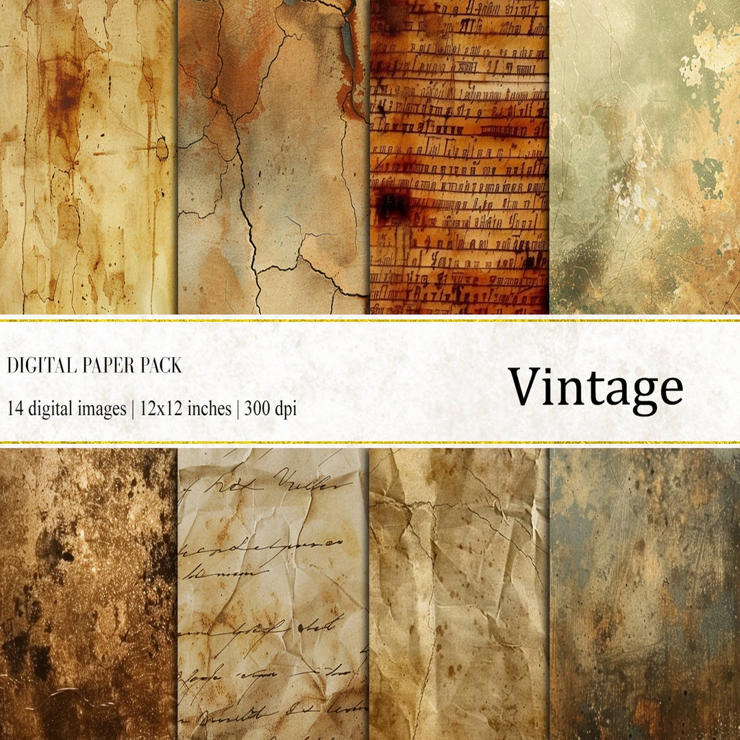 Vintage Digital Papers, Vintage Ephemera Background, Vintage Background ...