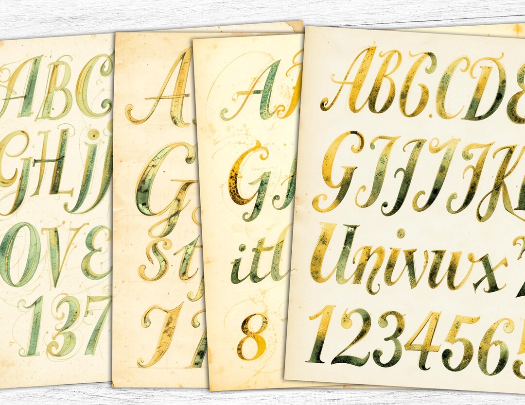 Numbers Letters Junk Journal Papers, Handwriting Papers, Numbers ...