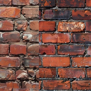 Brick Wall Digital Papers, Old Brick Wall Digital Paper, Seamless Brick ...