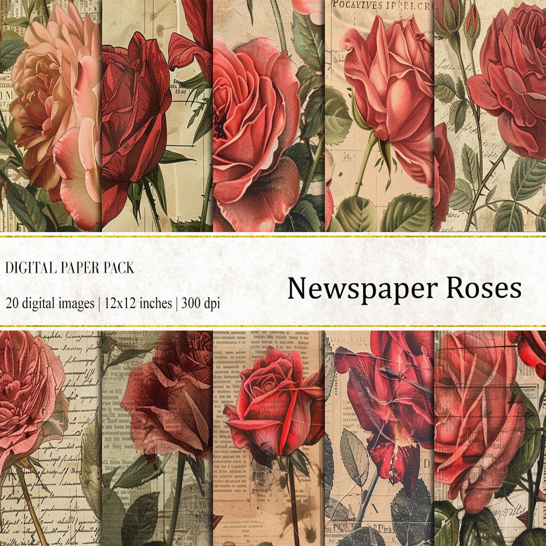 Newspaper Roses Digital Papers, Newspaper Roses Journal Papers, Rose ...