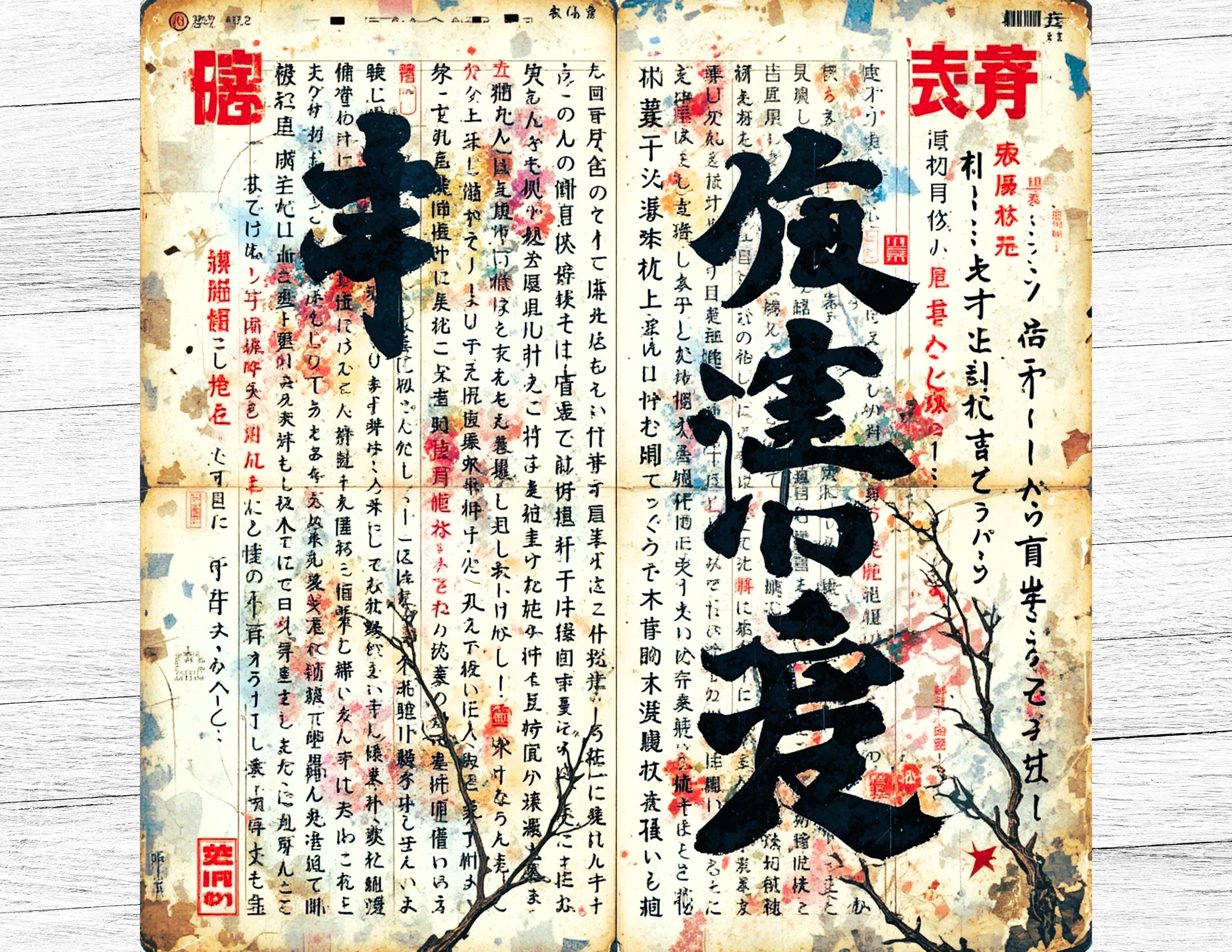 Japanese Newspaper Print Junk Journal Papers (digital Download) - Etsy