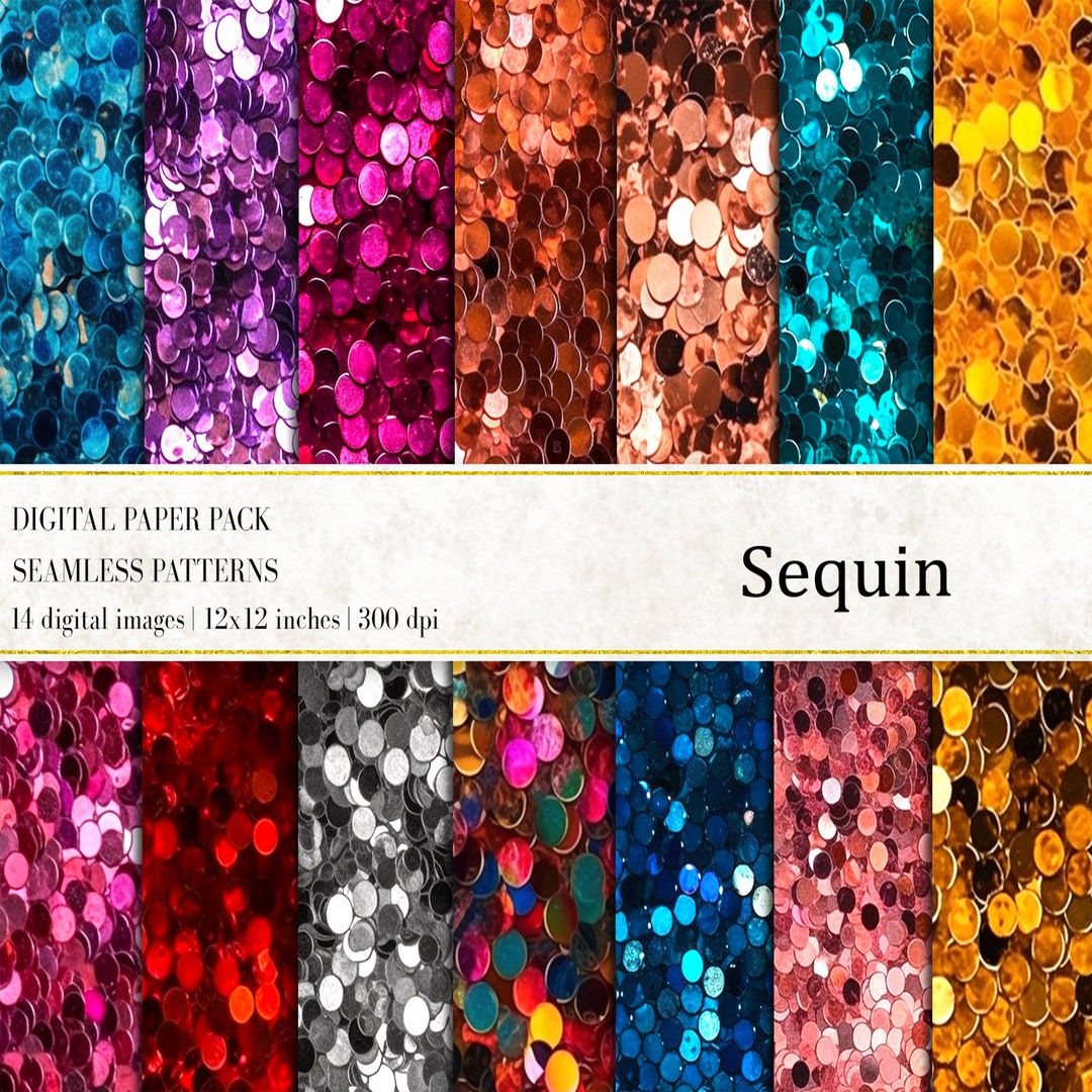 Sequin Digital Papers, Sequin Seamless Patterns, Sequin Textures ...