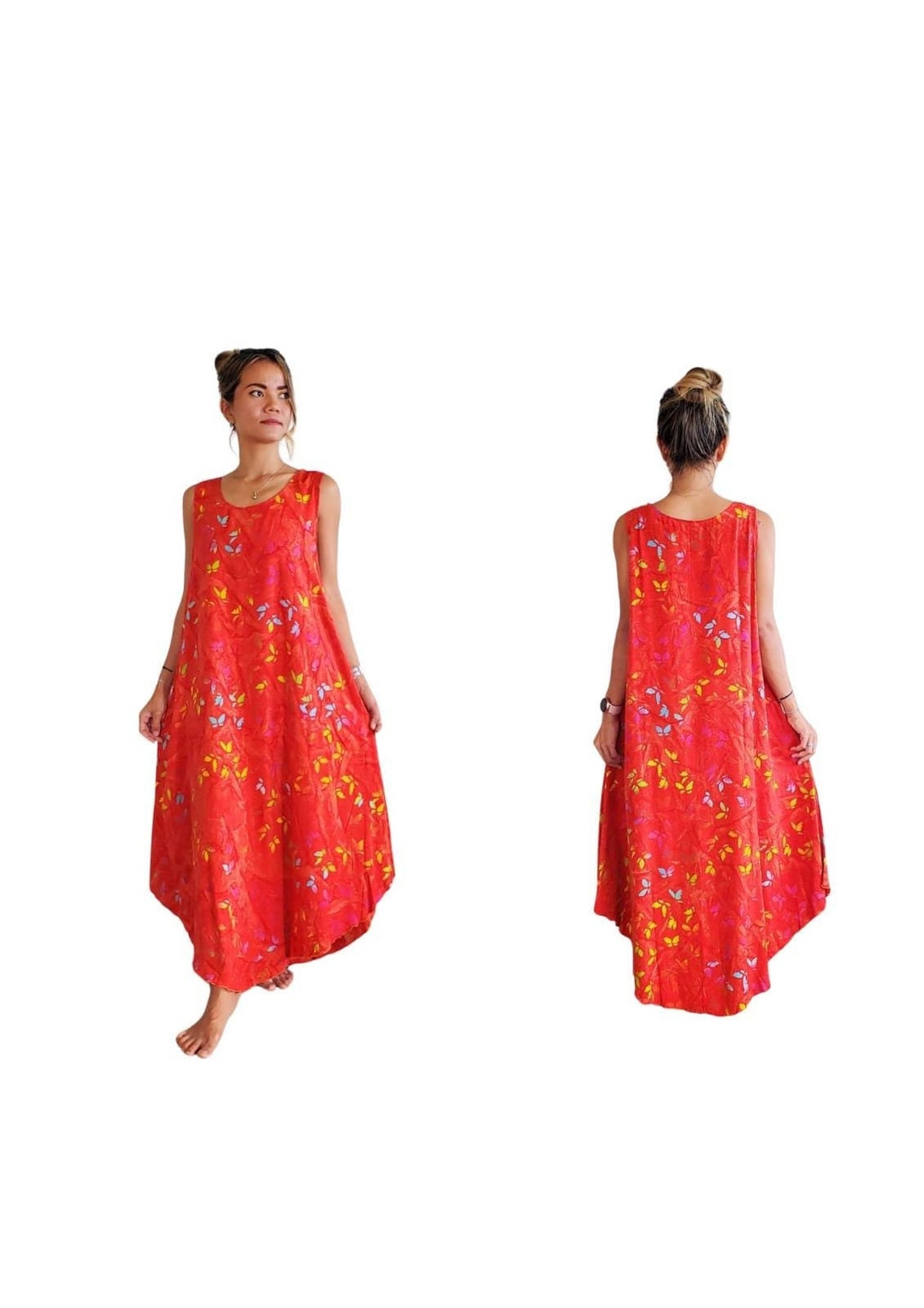Long Batik Umbrella Sundress With Pockets One Size Fits S-XL - Etsy