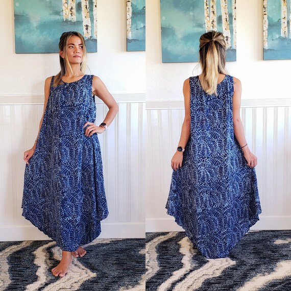 Long Batik Umbrella Sundress With Pockets One Size Fits S-XL - Etsy