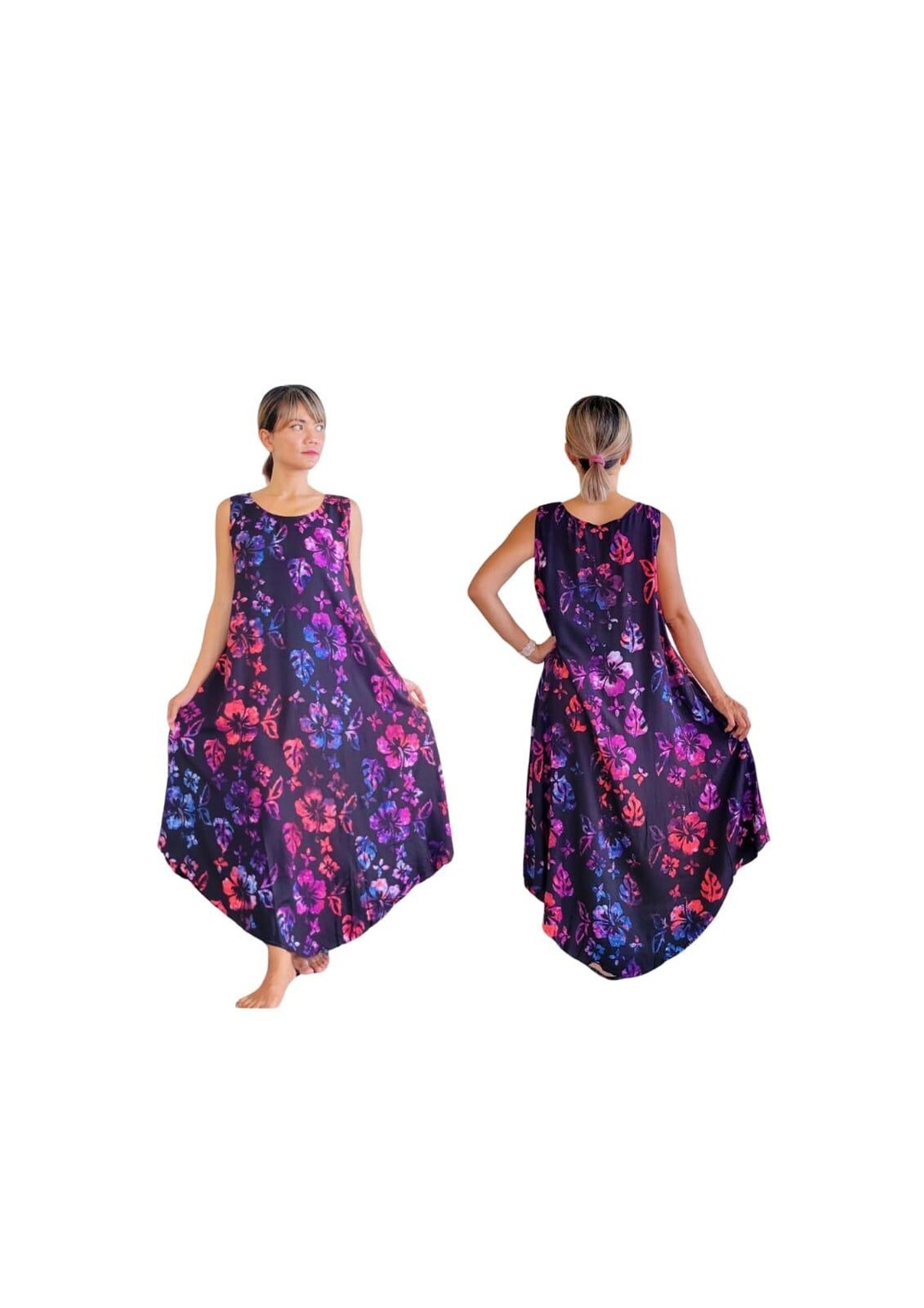 Long Batik Umbrella Sundress With Pockets One Size Fits S-XL - Etsy