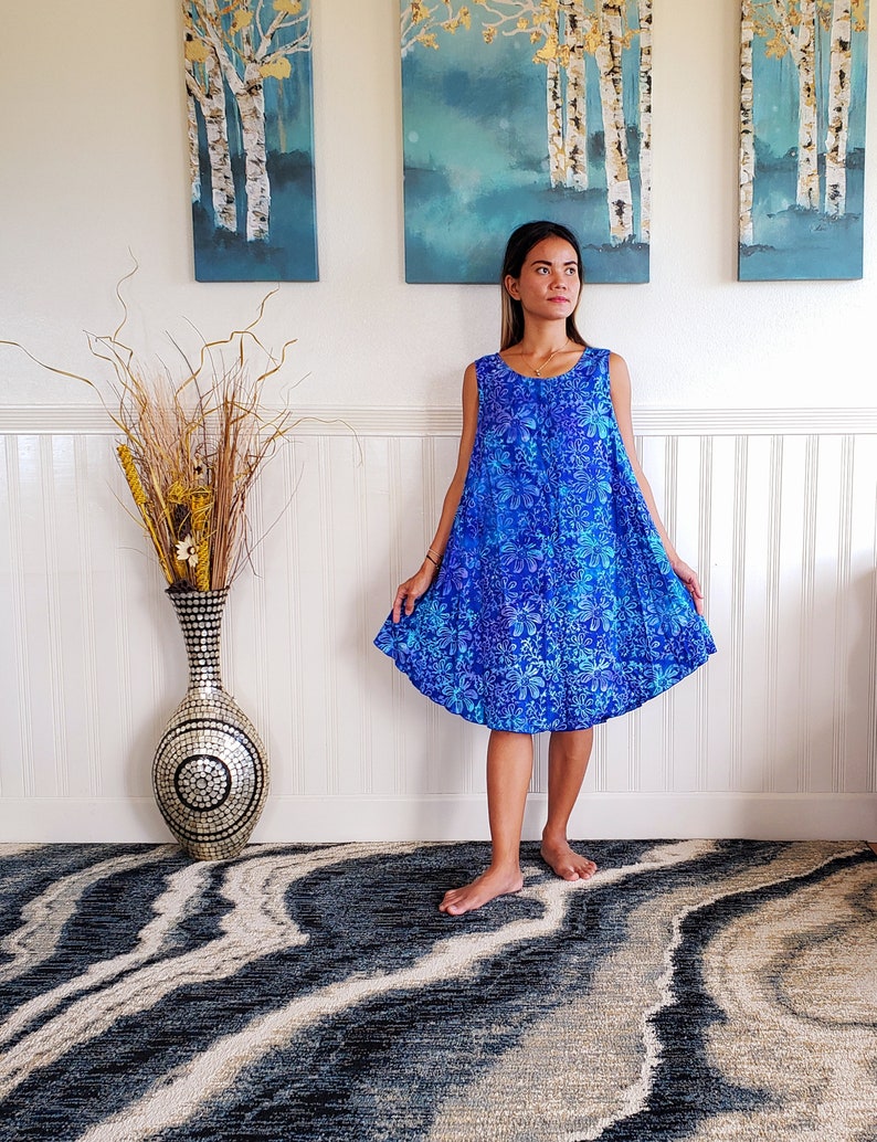 Short Batik Umbrella Sundress With Pockets One Size Fits S-XL - Etsy