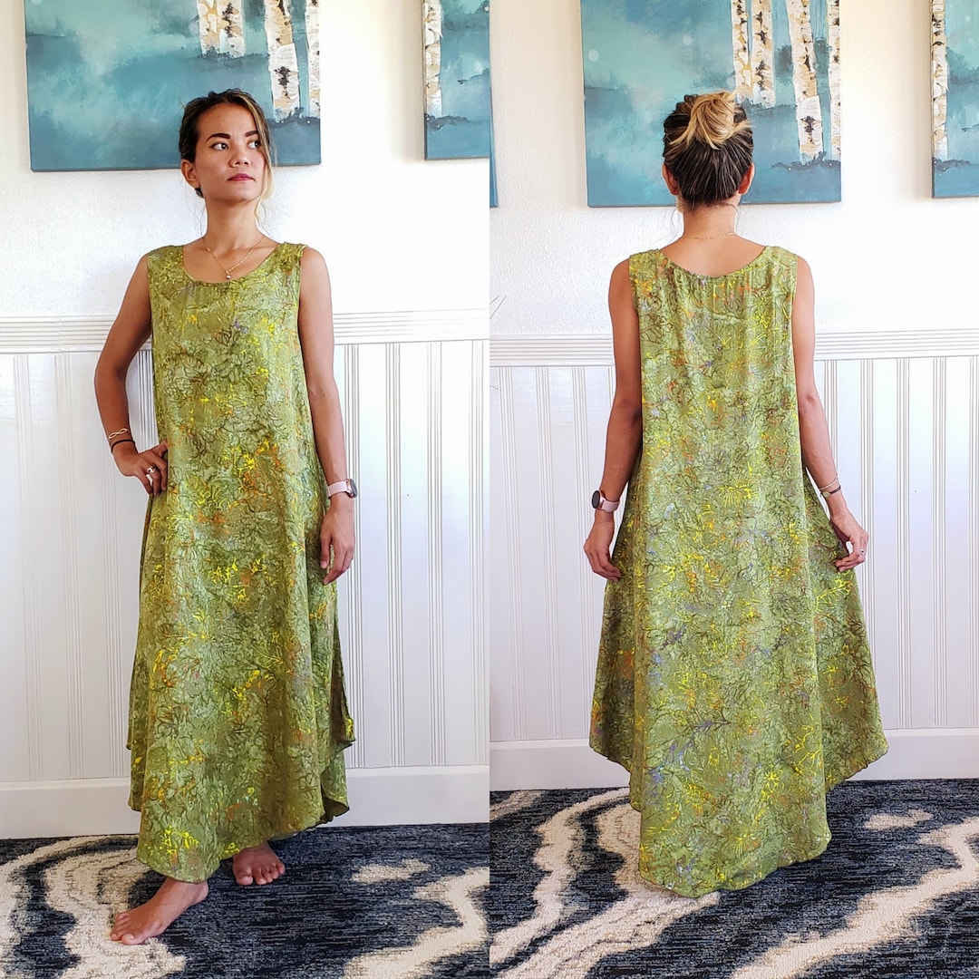 Long Batik Umbrella Sundress With Pockets One Size Fits S-XL - Etsy