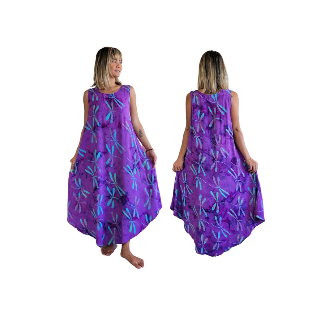 Long Batik Umbrella Sundress With Pockets One Size Fits S-XL - Etsy