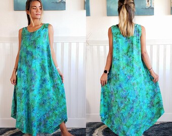 Short Batik Umbrella Sundress With Pockets One Size Fits S-XL | Etsy