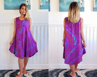 Short Batik Umbrella Sundress With Pockets One Size Fits S-XL | Etsy