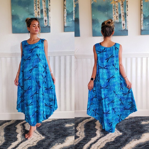 Long Batik Umbrella Sundress With Pockets One Size Fits S-XL | Etsy