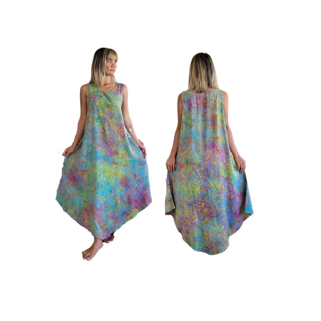 Long Batik Umbrella Sundress With Pockets One Size Fits S-XL - Etsy