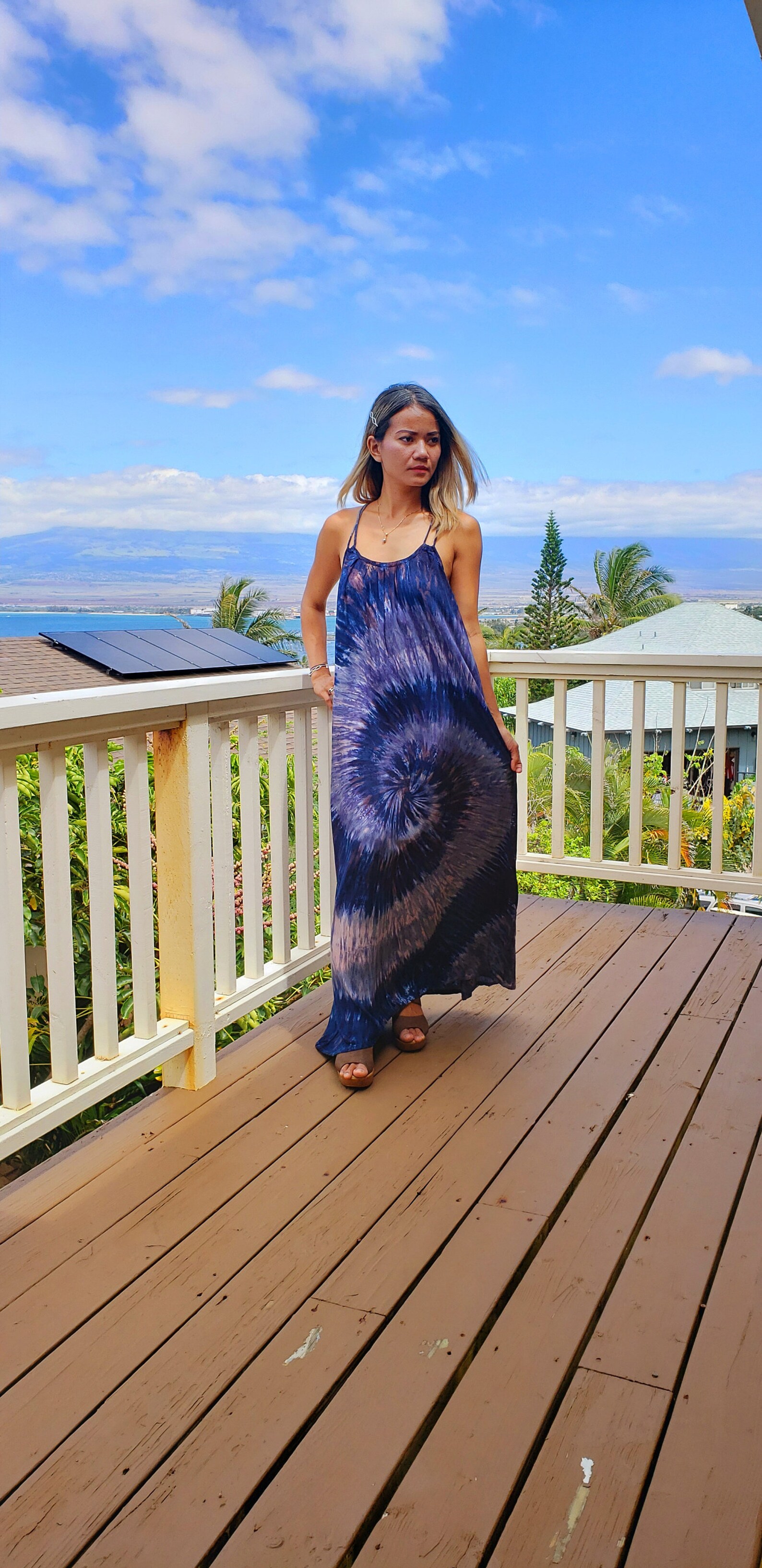 Long Boho Maxi Bamboo Racerback Tie Dye Rope Strap Dress With - Etsy