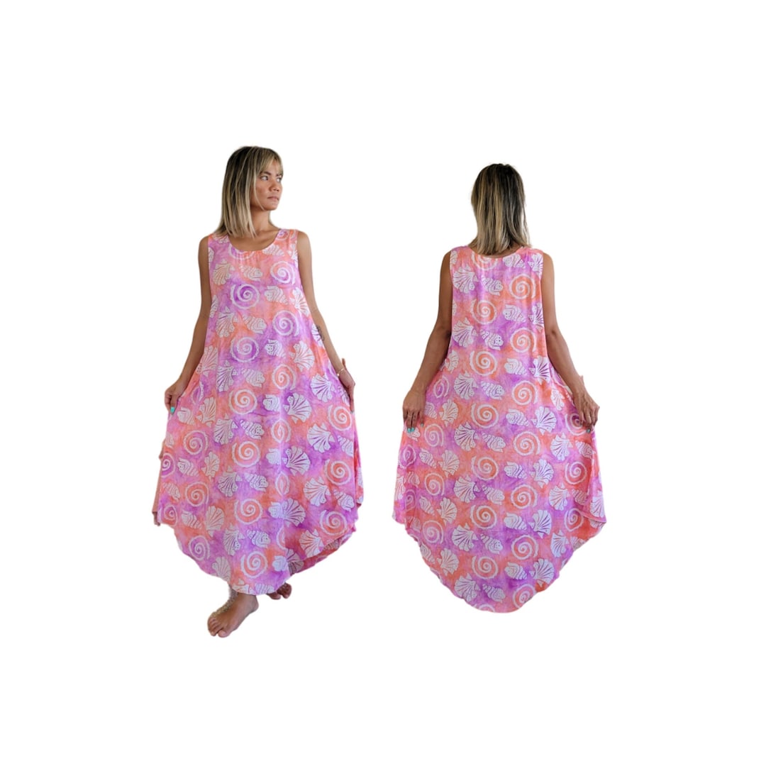 Long Batik Umbrella Sundress With Pockets One Size Fits S-XL - Etsy