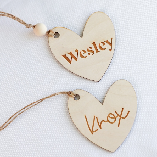 Heart Name Tag - Etsy