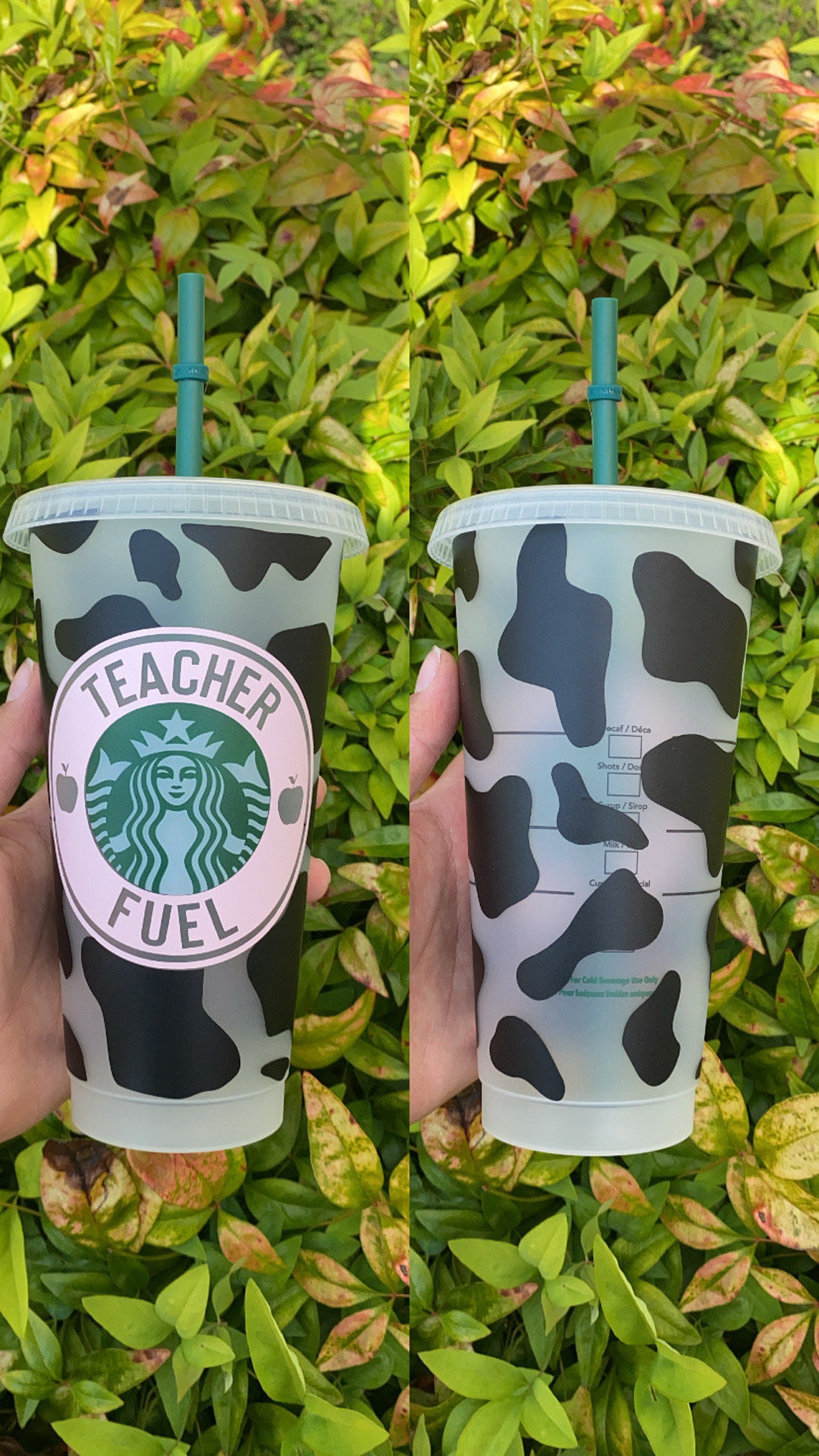 Teacher Fuel Cup | Cheetah Print Teacher Starbucks Cold Cup | Gifts for ...
