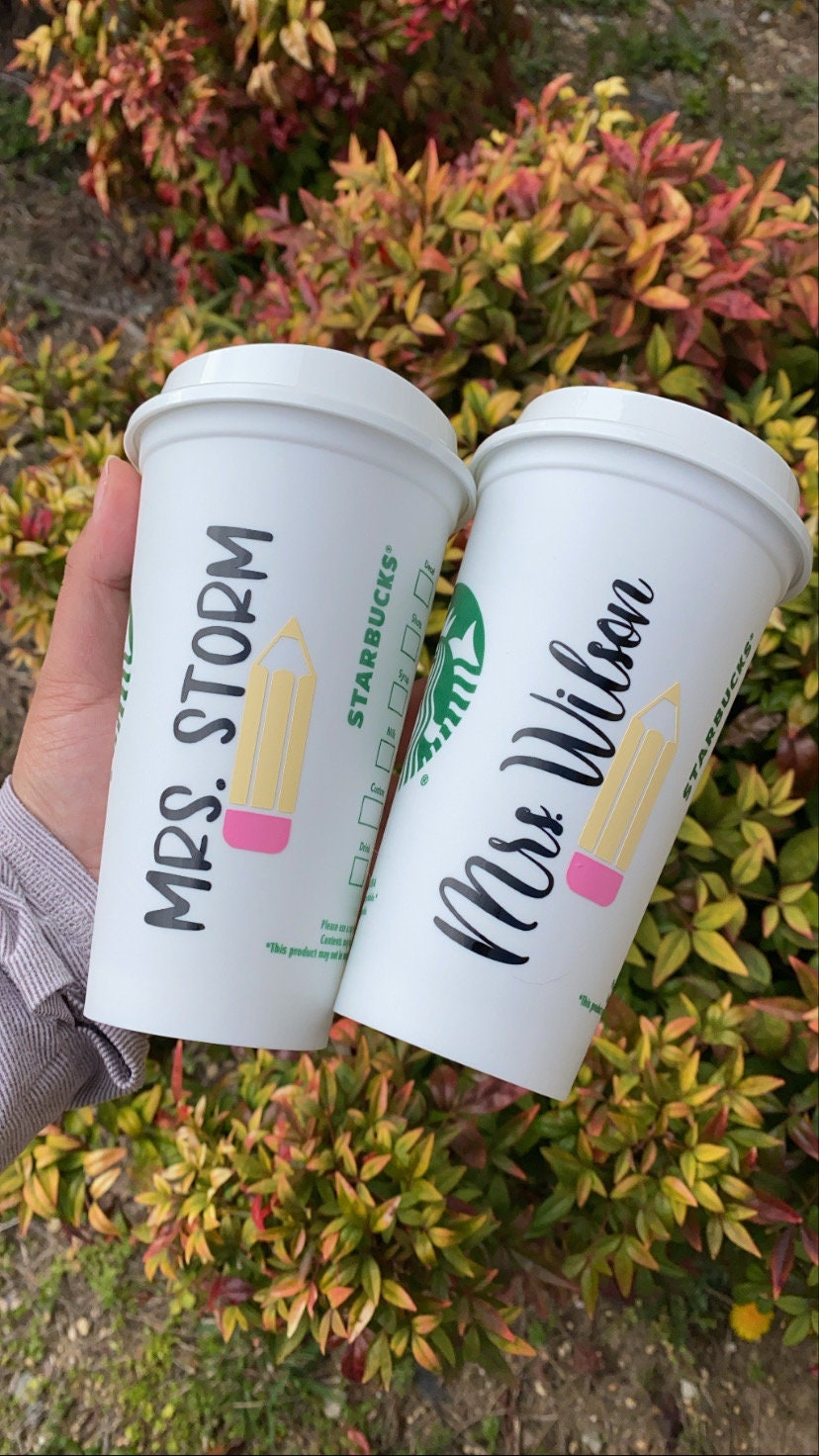 Teacher Starbucks Cup Teacher Gift Personalized Teacher - Etsy