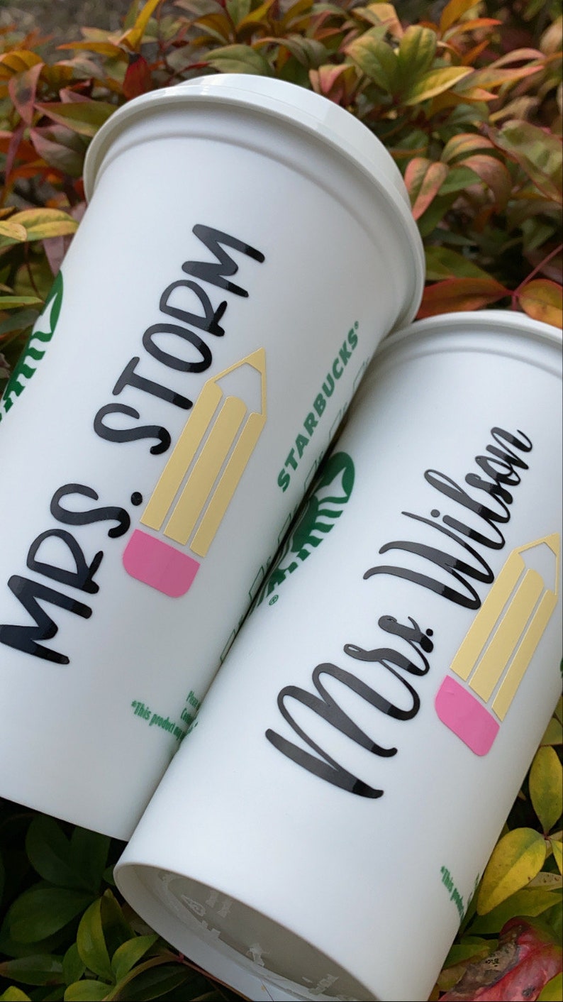 Teacher Starbucks Cup Teacher Gift Personalized Teacher - Etsy