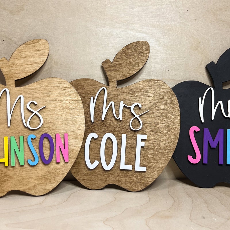 Teacher Apple Sign - Etsy