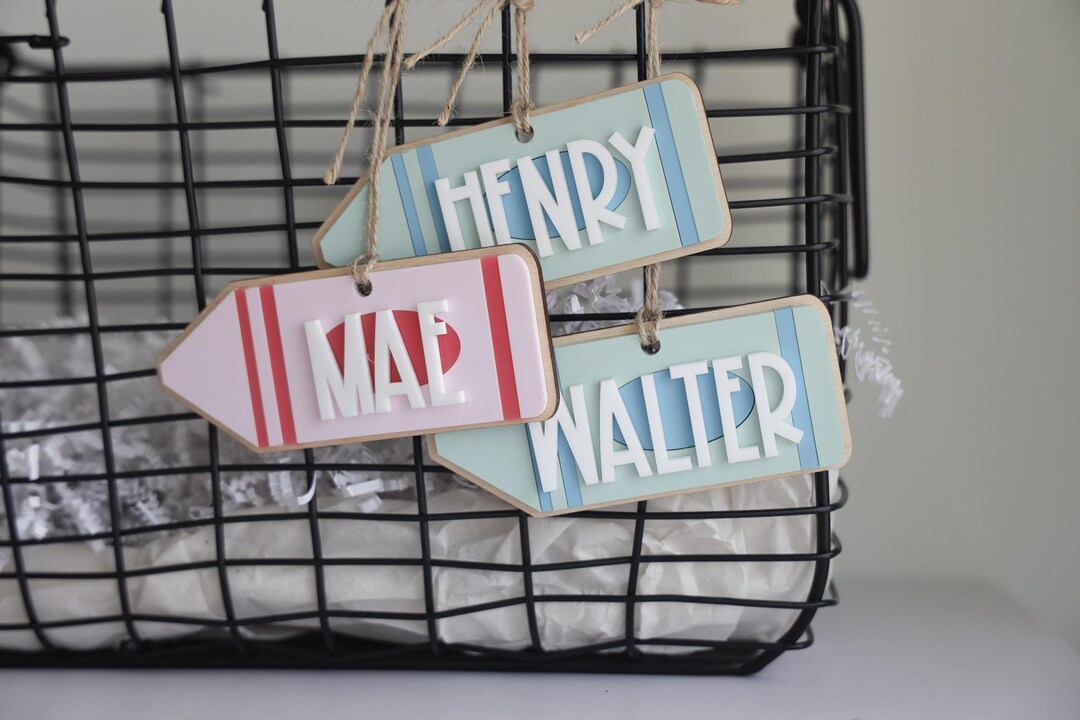 Back to School Gifts | Teacher Gift Tags | Wooden Apple Pencil Name ...