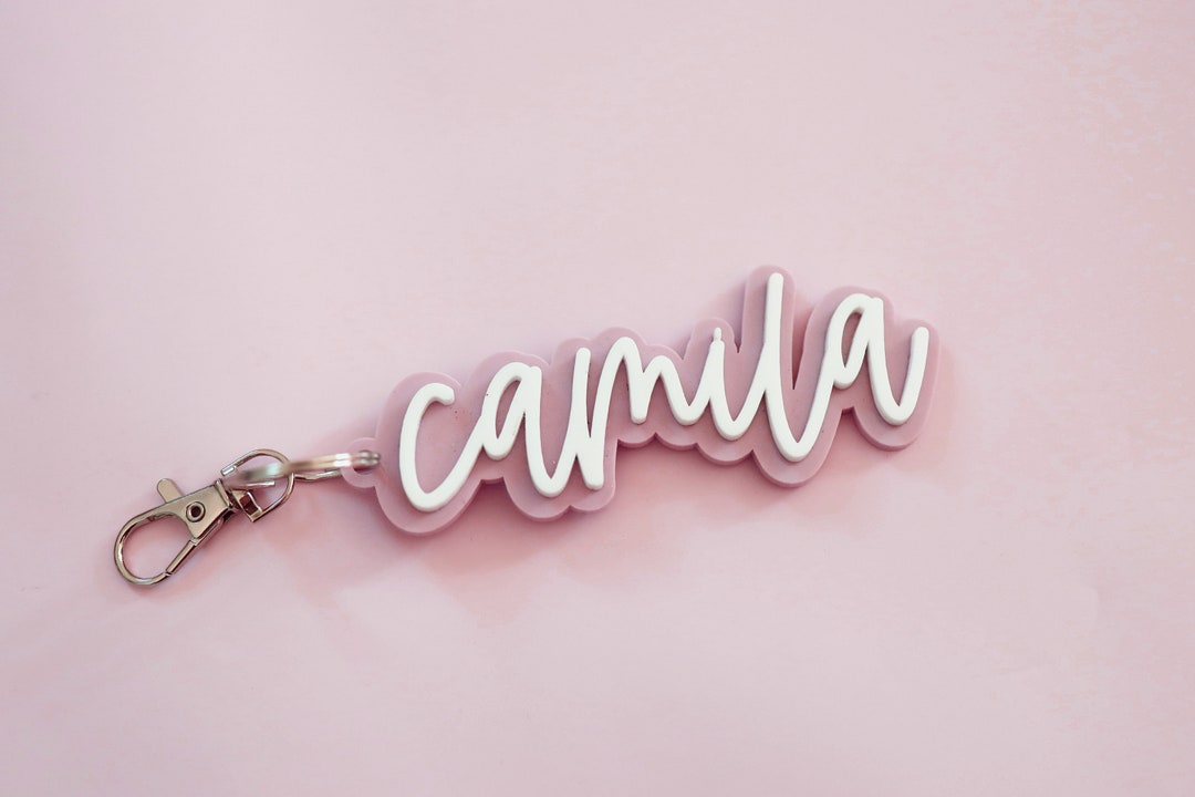 Custom Name Keychain Bag Tag| Retro Acrylic Key| Backpack Name Tag ...