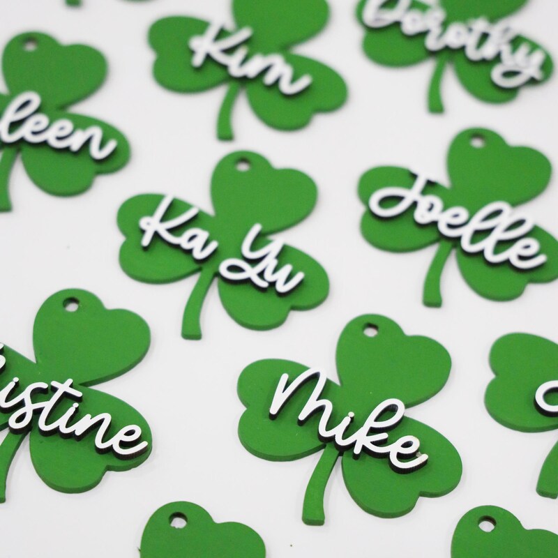 Shamrock Name Tags - Etsy
