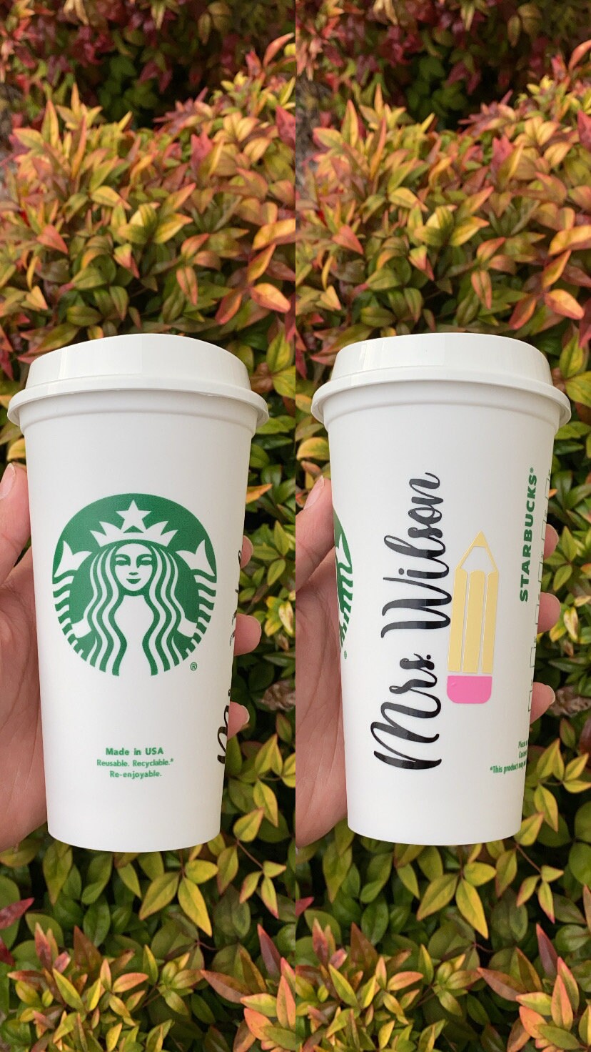 Teacher Starbucks Cup Teacher Gift Personalized Teacher - Etsy