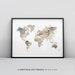 Neutral Tone Beige World Map Printable, Earth Tone Tan Modern Print ...