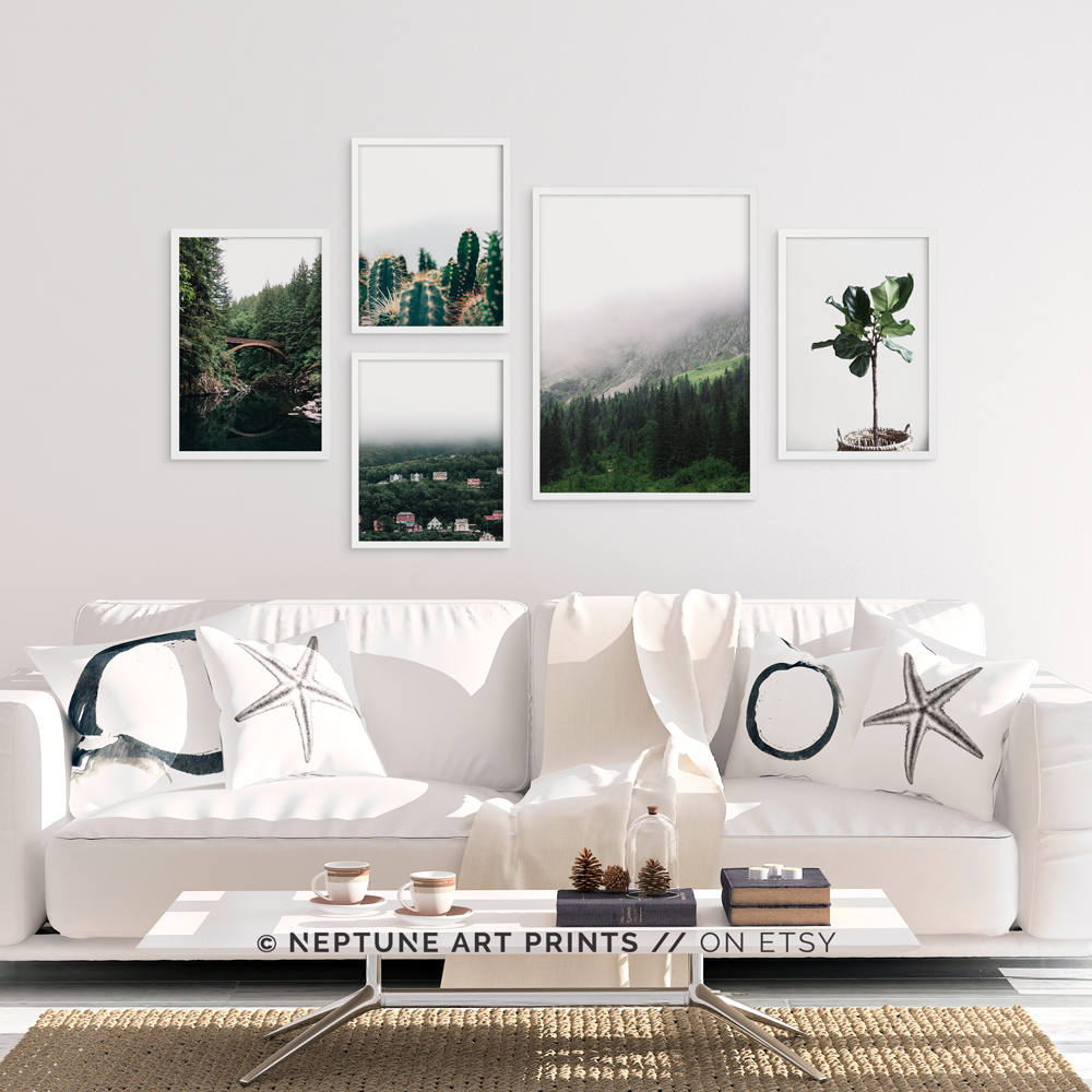 Greenery Poster Bundle Tropical Print Set Green Forest Set - Etsy