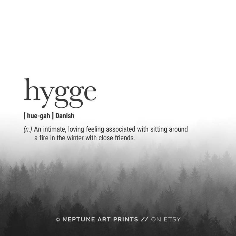 Hygge Definition Printable Definition Printable Hygge Wall - Etsy