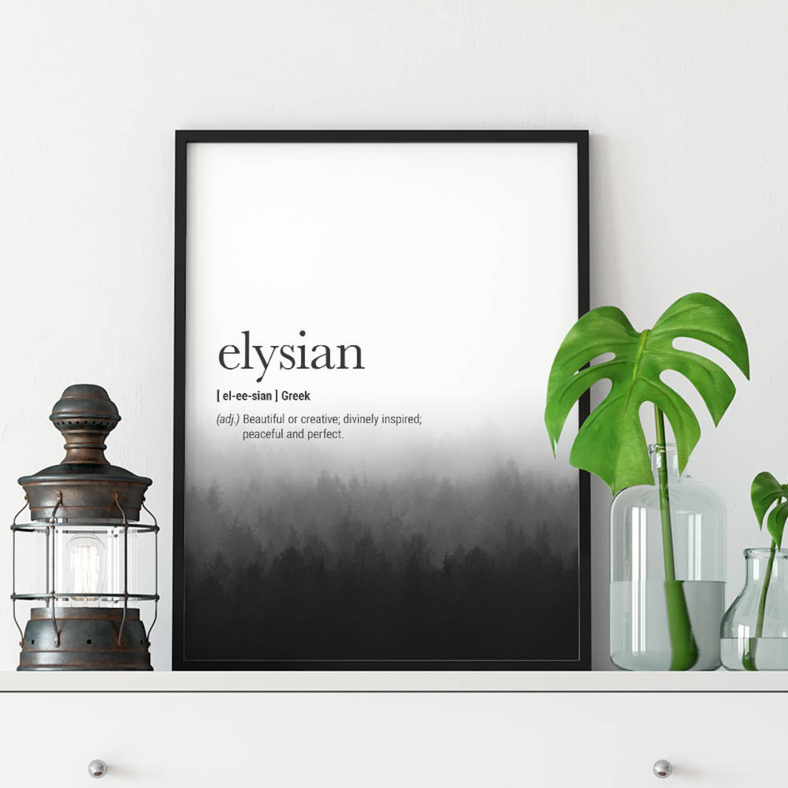 Elysian Definition Prints Greek Definition Wall Art - Etsy