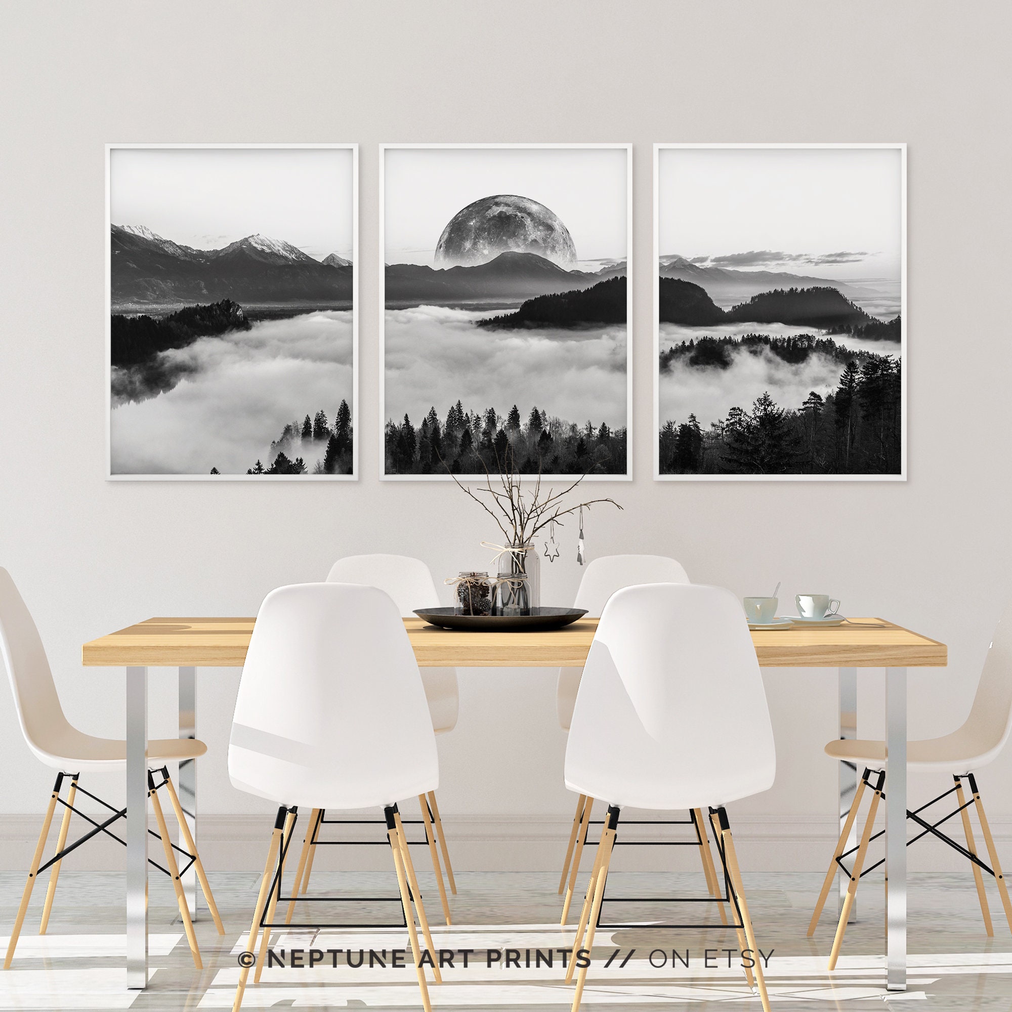 Black and White Photography Wall Art Poster Print Set of 3 | Etsy