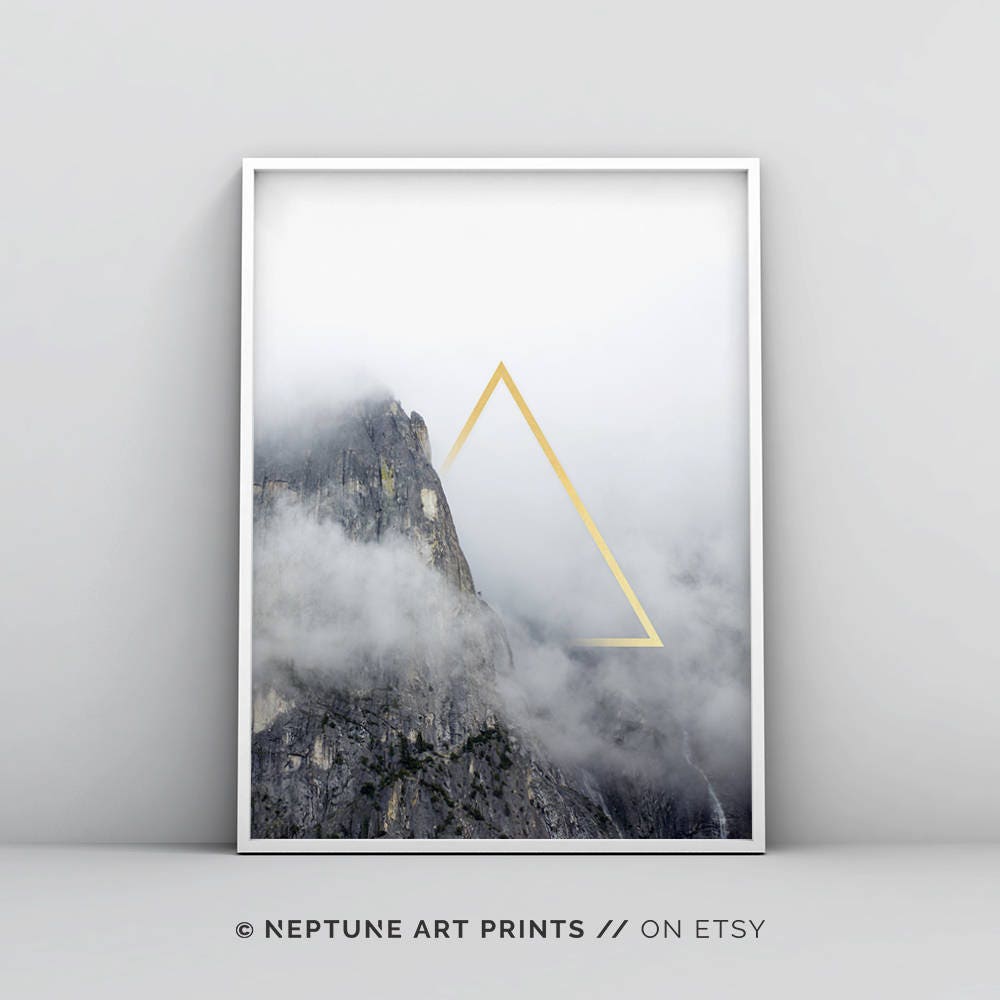 Geometric Mountain Art