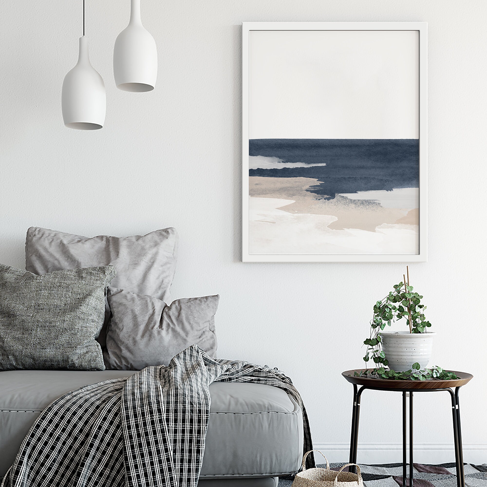 Abstract Painting, Blue Wall Art, Printable Wall Art, Minimalist Art ...