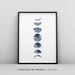 Indigo Blue Phases of the Moon Printable, Moon Phases Printable ...
