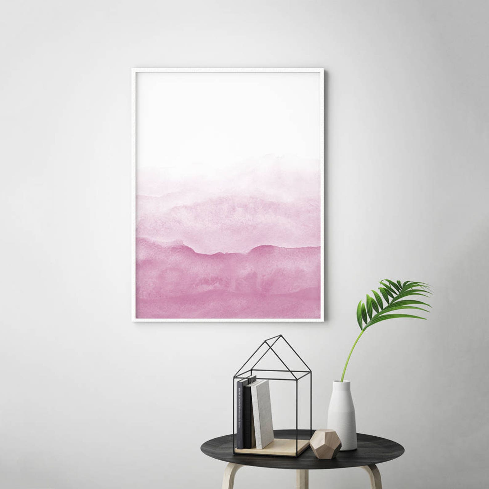 Pink Watercolor Print, Instant Download Printable Art, Digital Prints ...