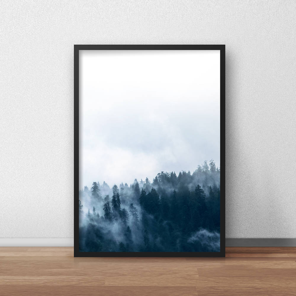 Indigo Forest Printable Abstract Indigo Forest Indigo Print - Etsy