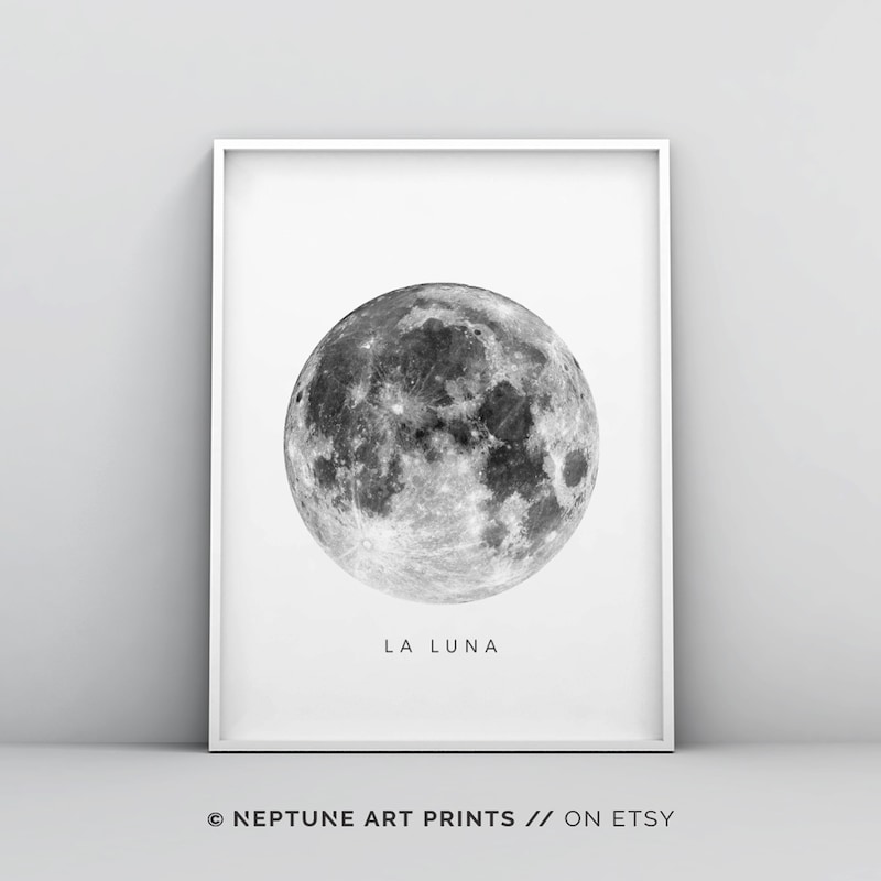 Moon Print - Etsy