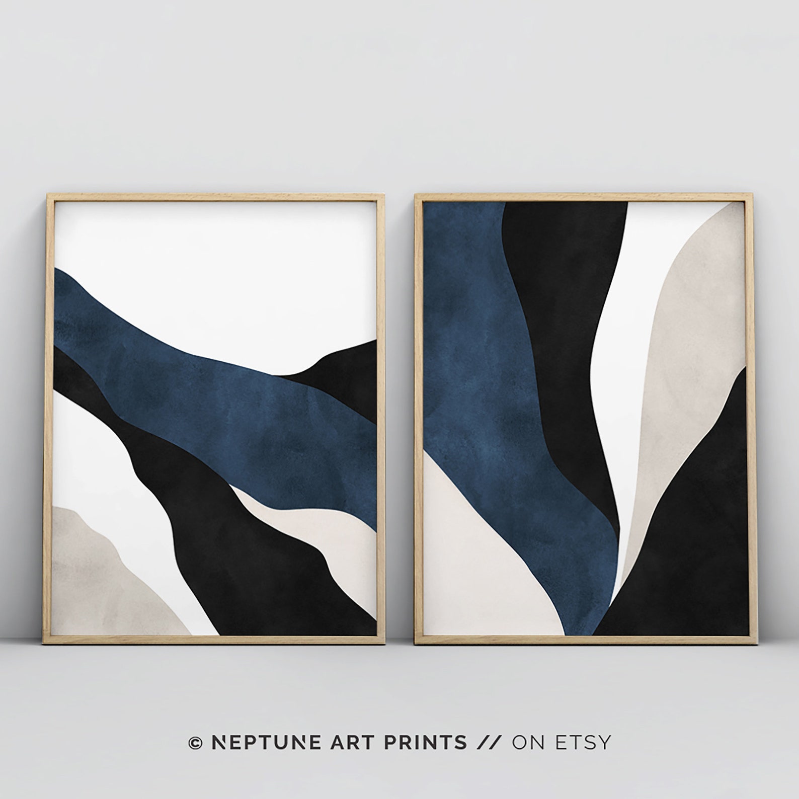 Navy Blue Wall Art Abstract Blue Wall Art Large Painting - Etsy