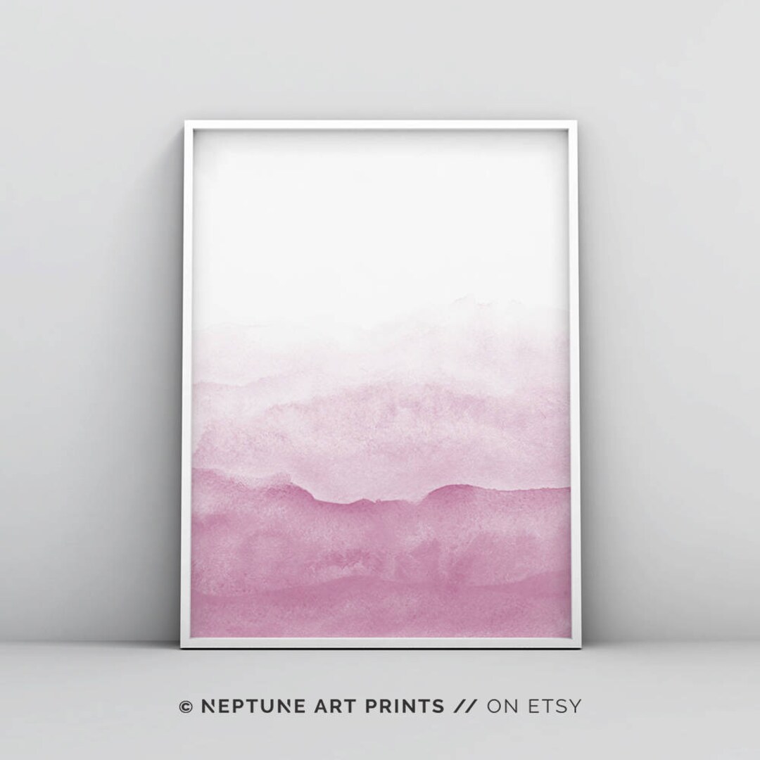 Pink Watercolor Print, Instant Download Printable Art, Digital Prints ...
