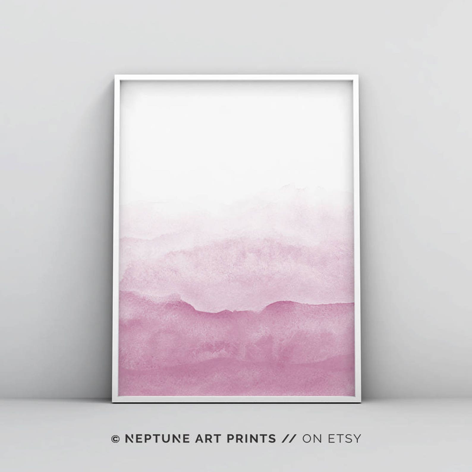 Pink Watercolor Print, Instant Download Printable Art, Digital Prints ...