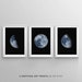 Set of 3 Blue Indigo Watercolor Moon Phase Print Prints Celestial ...